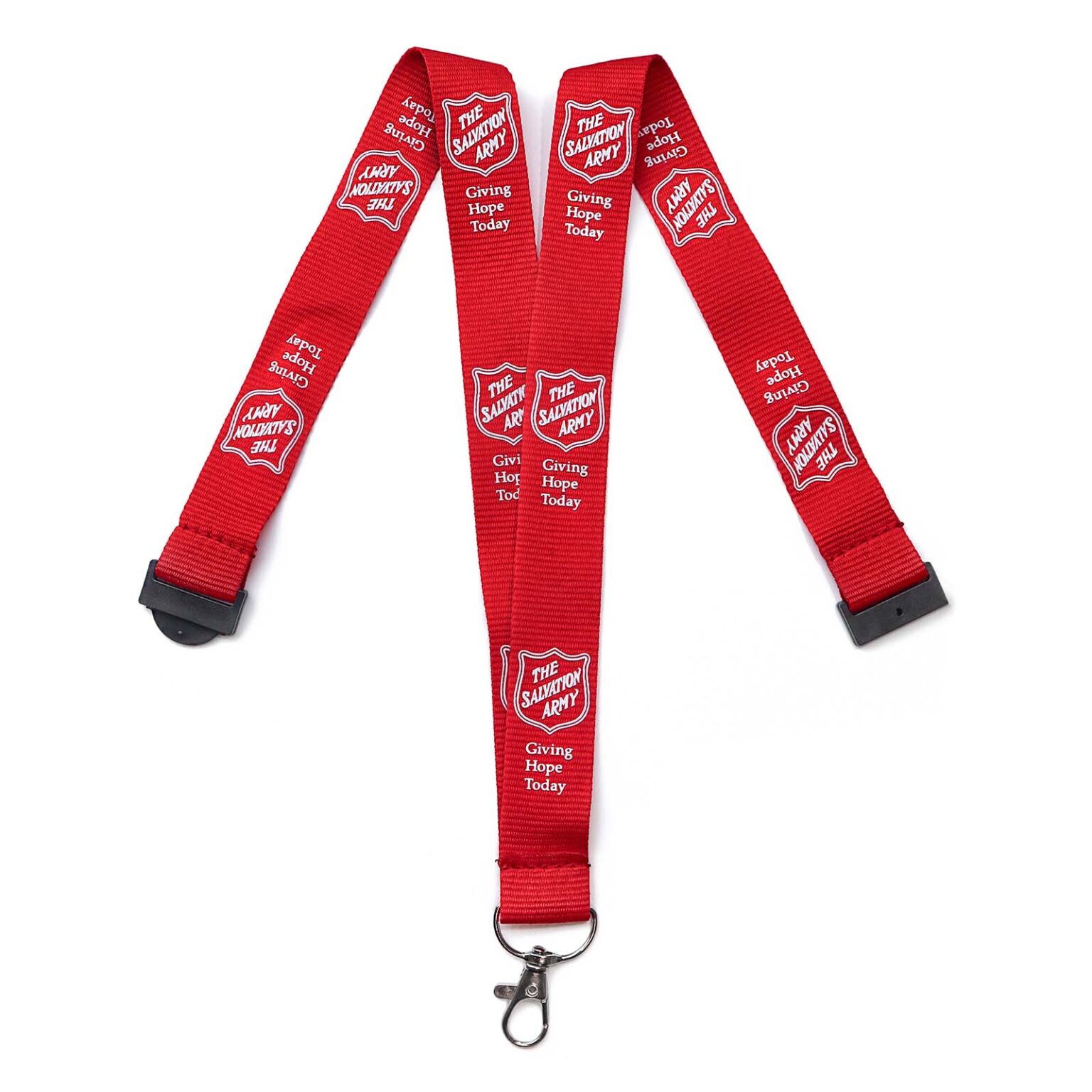 SA LANYARD W/SAFETY CLIP - RED - Salvation Army Store